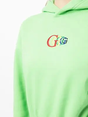GOODBOY Logo-embroidered Cropped Hoodie - Green