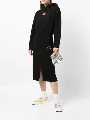 GOODBOY Logo-embroidered Cropped Hoodie - Black