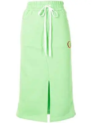 GOODBOY Logo-embroidered Jersey Midi Skirt - Green