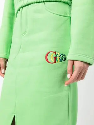 GOODBOY Logo-embroidered Jersey Midi Skirt - Green
