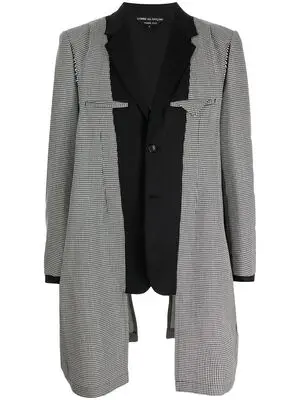 Comme Des Garçons Layered Panel Houndstooth Blazer