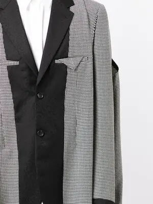 Comme Des Garçons Layered Panel Houndstooth Blazer