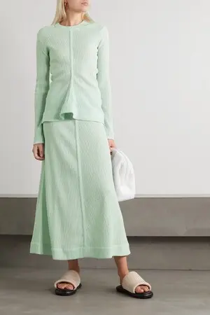 JIL SANDER - Textured-crepe Top