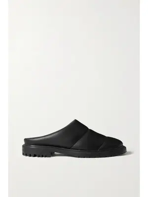 Staud Astro Quilted Mules - Black