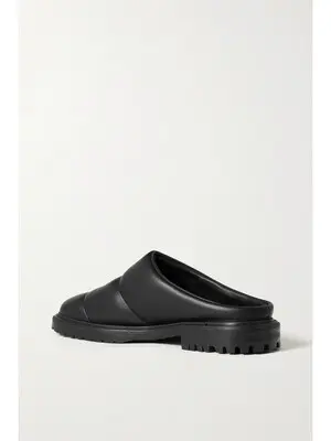 Staud Astro Quilted Mules - Black
