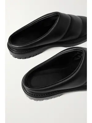 Staud Astro Quilted Mules - Black