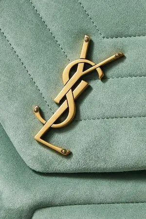 Saint Laurent Loulou Medium Quilted Suede Shoulder Bag