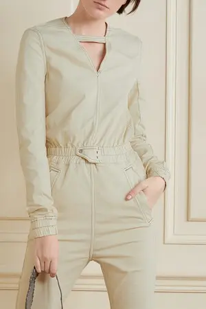 Rick Owens Cotton-blend Twill Jumpsuit - Ecru