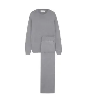 Olivia Von Halle Silk Cashmere Set - Gray
