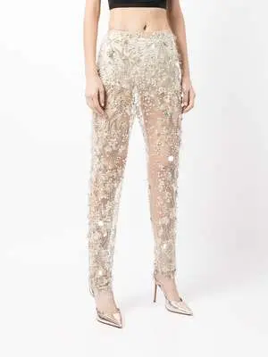 Jenny Packham Sequined Tapered Trousers