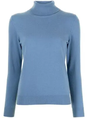 N.peal Roll Neck Jumper - Blue