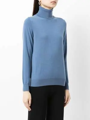 N.peal Roll Neck Jumper - Blue