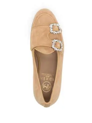 EDHEN MILANO Crystal Buckle Loafers