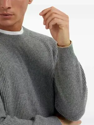 Brunello Cucinelli Ribbed-knit Cashmere Jumper - Grey
