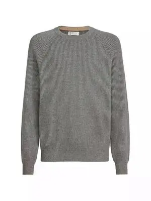 Brunello Cucinelli Ribbed-knit Cashmere Jumper - Grey