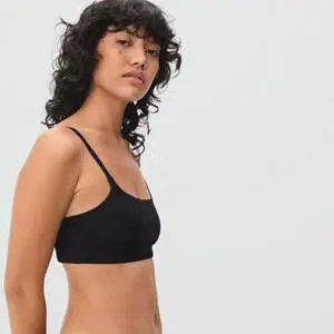 Everlane Invisible Square-neck Bralette - Black