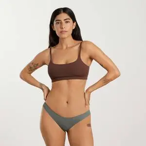 Everlane Everlane Invisible Bikini Bottom Pewter Green