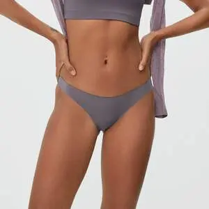 Everlane Everlane Invisible Bikini Bottom Plum Grey