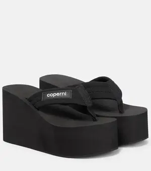 Coperni Platform Thong Sandals - Black