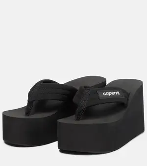 Coperni Platform Thong Sandals - Black