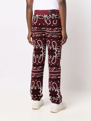 Amiri Bandana Paisley Fleece Trousers - Red