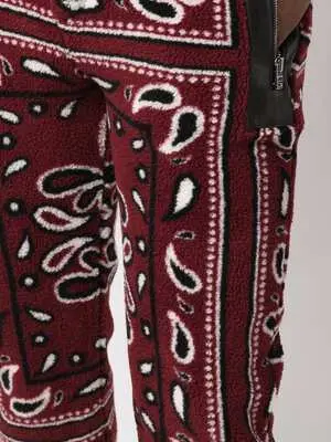 Amiri Bandana Paisley Fleece Trousers - Red