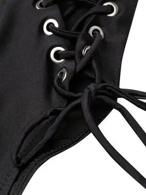 NOIRE SWIMWEAR Lattice-strap Bikini Set - Black