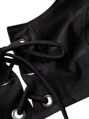 NOIRE SWIMWEAR Lattice-strap Bikini Set - Black
