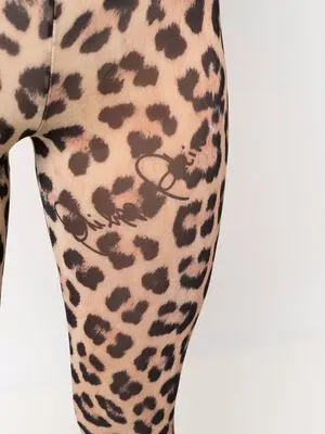 Philipp Plein Leopard-print Semi-sheer Leggings