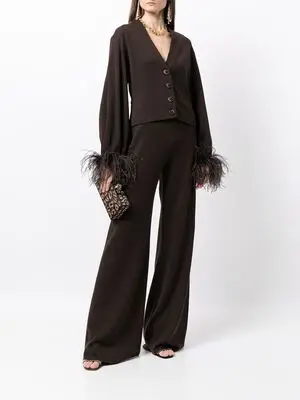 16Arlington Mandrake Wide-leg Wool Trousers