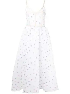 Rosie Assoulin Floral-embroidered Shift Dress