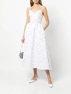 Rosie Assoulin Floral-embroidered Shift Dress