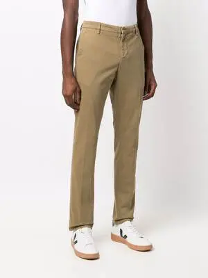 DONDUP Jetted-pocket Cotton Chinos - Neutrals