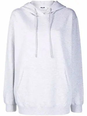 MSGM Logo-print Hoodie - Grey