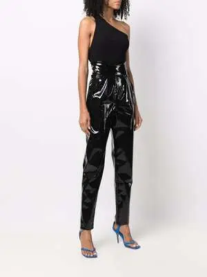 Philipp Plein High-waisted Latex Trousers