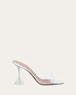 Amina Muaddi Lupita Glass Slide Sandals - Transparent