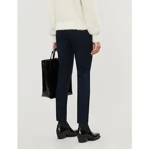 Whistles Stretch-cotton Trousers - Navy