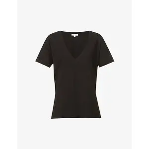 Good American V-neck Cotton-jersey T-shirt