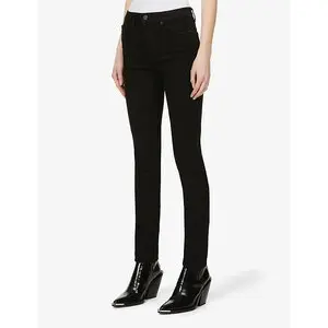 Paige Hoxton Skinny High-rise Jeans - Black Shadow