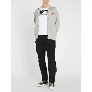 Play Comme Des Garcon Logo-print Cotton-jersey T-shirt