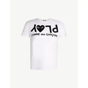 Play Comme Des Garcon Logo-print Cotton-jersey T-shirt