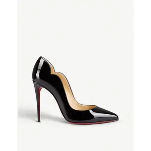 CHRISTIAN LOUBOUTIN Hot Chick 100 Patent-leather Courts - Black