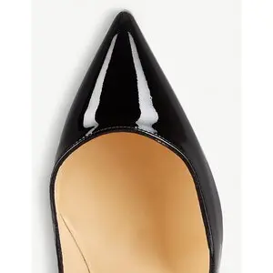 CHRISTIAN LOUBOUTIN Hot Chick 100 Patent-leather Courts - Black