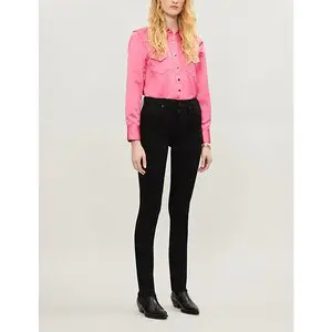Paige Hoxton Straight High-rise Jeans - Black Shadow