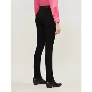 Paige Hoxton Straight High-rise Jeans - Black Shadow
