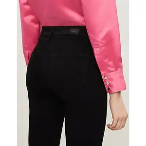 Paige Hoxton Straight High-rise Jeans - Black Shadow