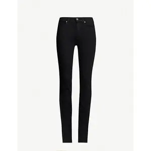 Paige Hoxton Straight High-rise Jeans - Black Shadow
