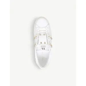 Valentino Garavani Rockstud Leather Low-top Trainers - White