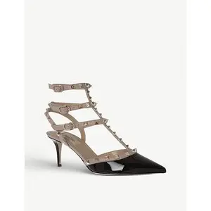 Valentino Garavani So Noir 65 Patent-leather Heeled Sandals