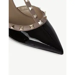Valentino Garavani So Noir 65 Patent-leather Heeled Sandals